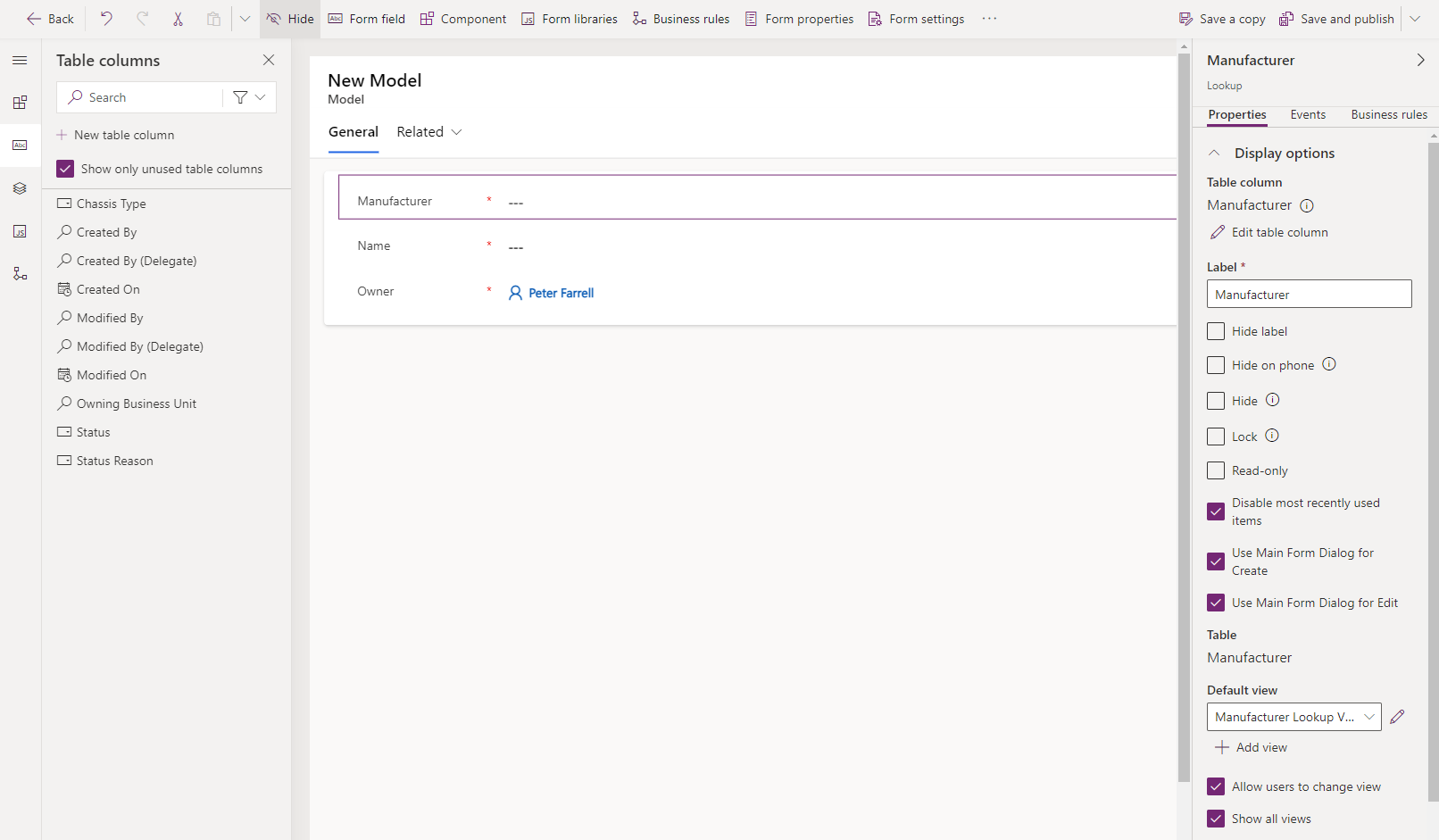 Building your first Model-driven App – Part 3 : The UI – Forms and Views – Page 2 – Power ...