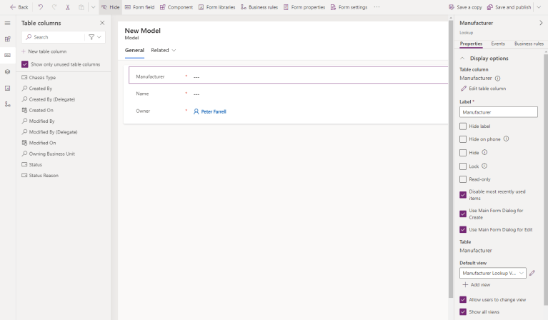 Building your first Model-driven App – Part 3 : The UI – Forms and Views – Page 2 – Power ...